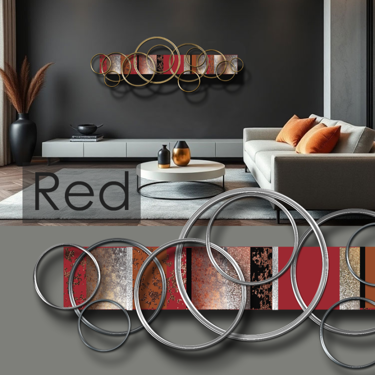 'Celestial Rings' Decorative 3D Metal Wall Panel Minimalist Design