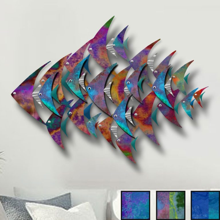 'Tropical Reef' Dimensional Fish Wall Art for Indoor Spaces
