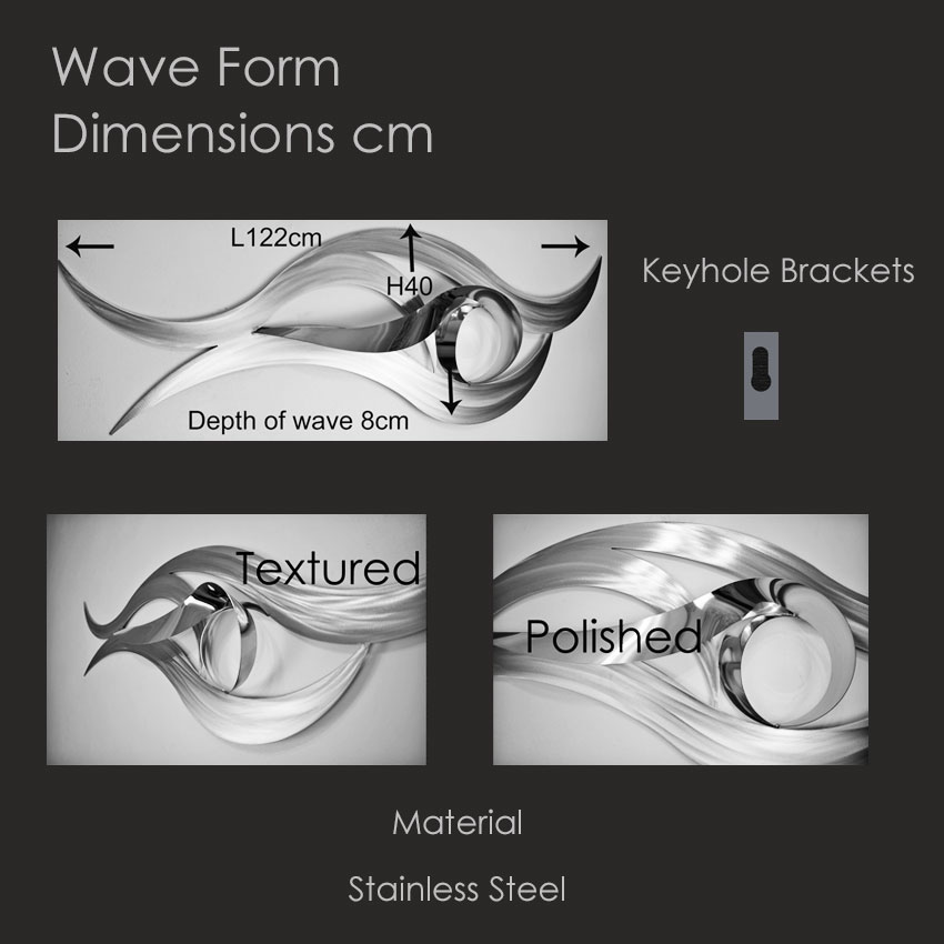 Elegant Wave Form Outdoor Sculpture – Modern Garden Art