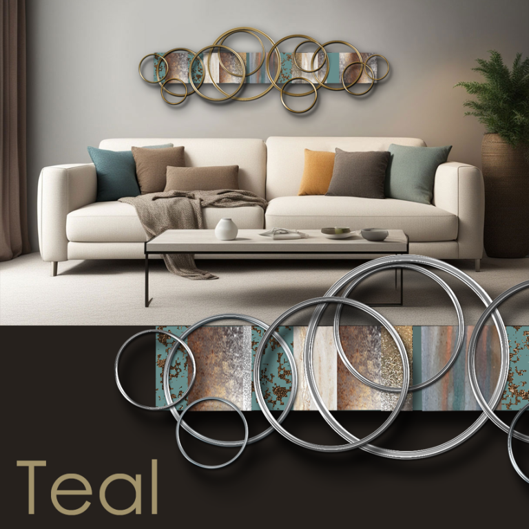 'Celestial Rings' Decorative 3D Metal Wall Panel Minimalist Design