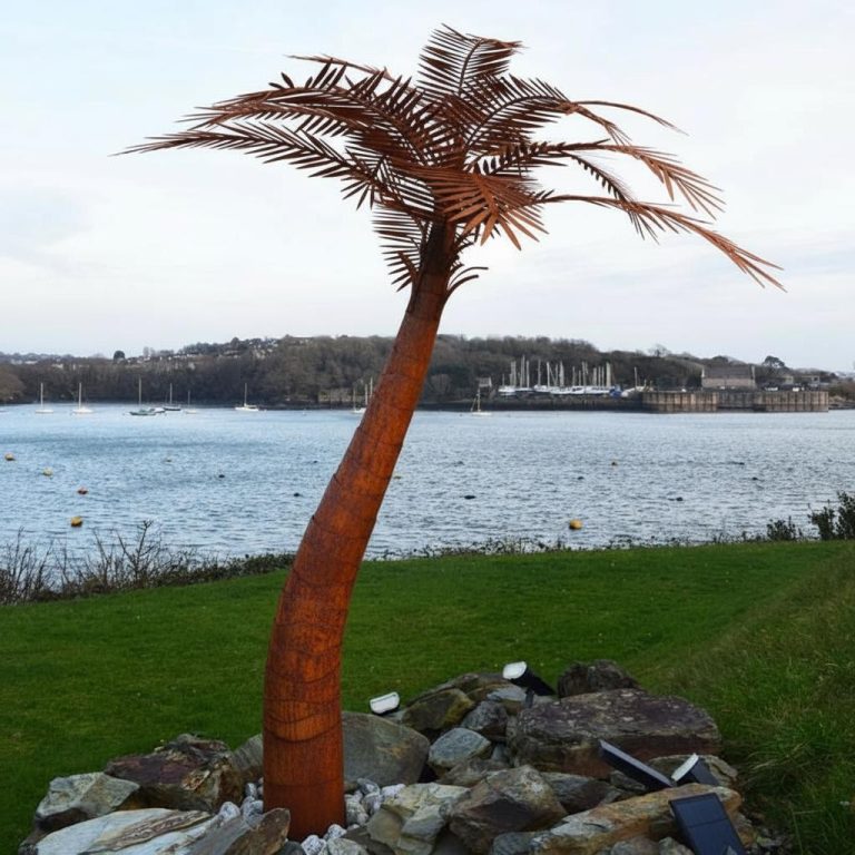 'Palm Tree Sculpture' Stainless Steel 7ft